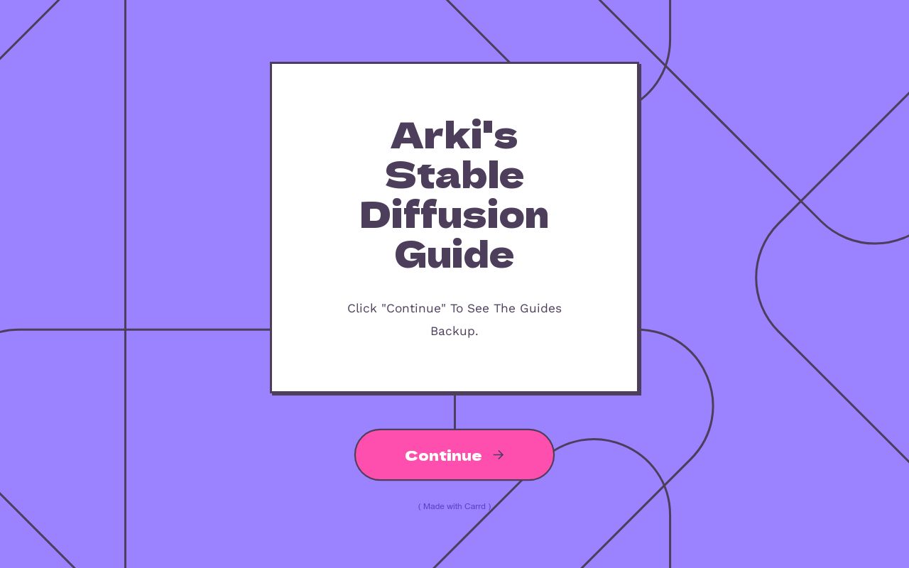 Arki's Stable Diffusion Guides